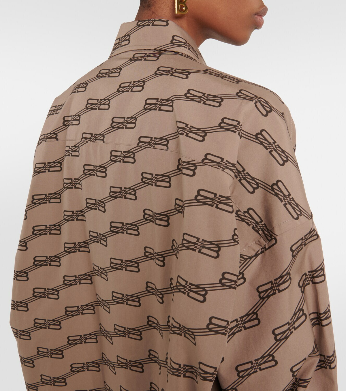 Balenciaga Cocoon cotton midi dress Balenciaga