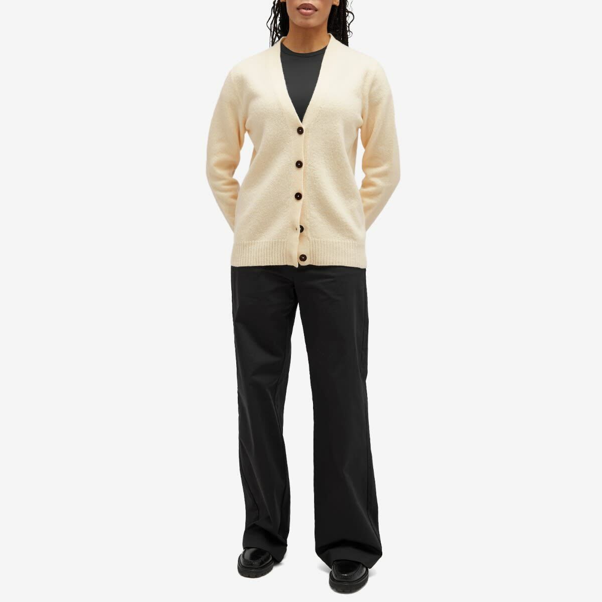Jil Sander Women's Button Front Cardigan in Quartz Jil Sander