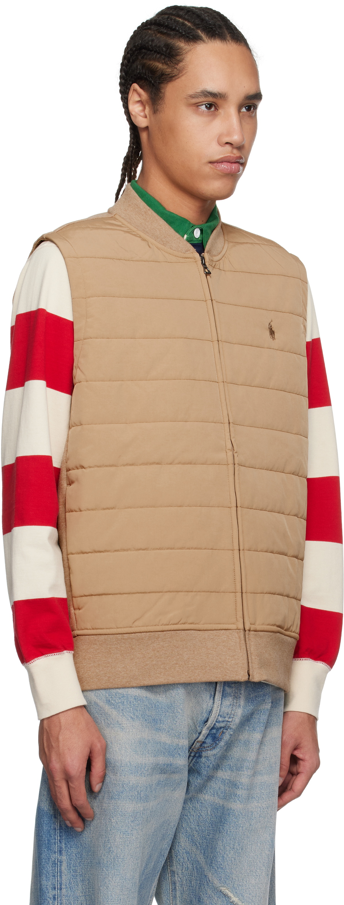 Polo Ralph Lauren Beige Piqué Double-Knit Vest Polo Ralph Lauren