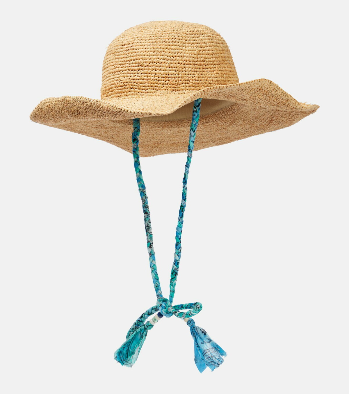 Alanui - Seashell-embellished raffia sun hat Alanui