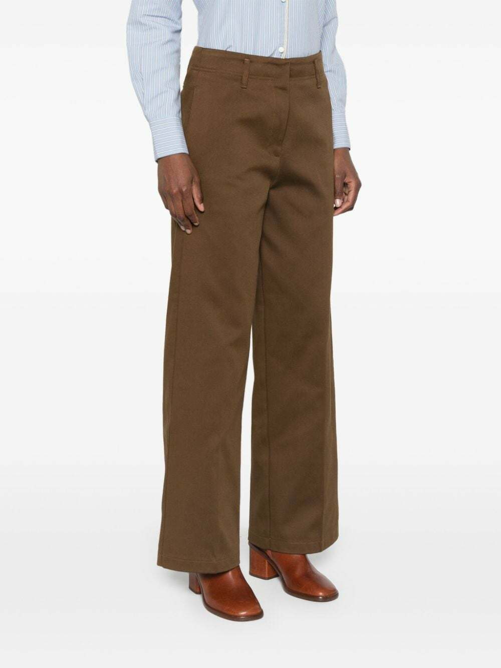FORTE FORTE - Cotton Blend Straight Trousers Forte Forte