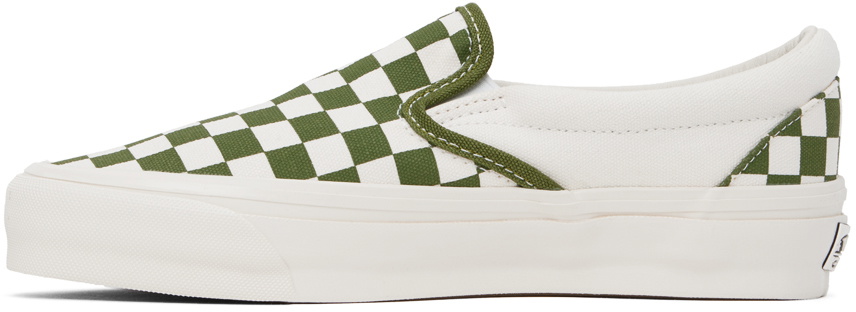 Vans Green Classic Slip-On Checkerboard Sneakers Vans