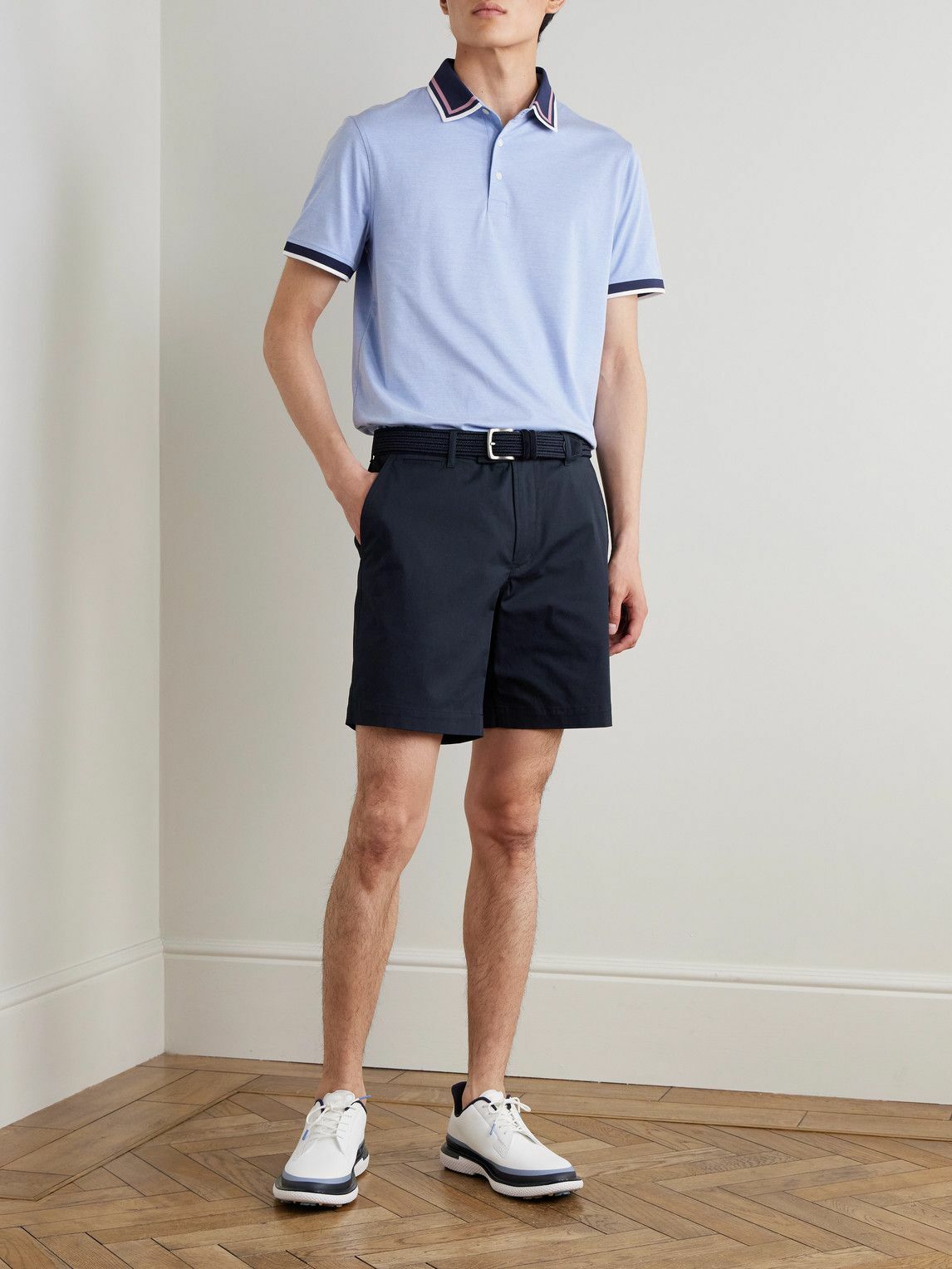 Mr P. - Straight-Leg Stretch Recycled Cotton-Blend Twill Golf Shorts ...