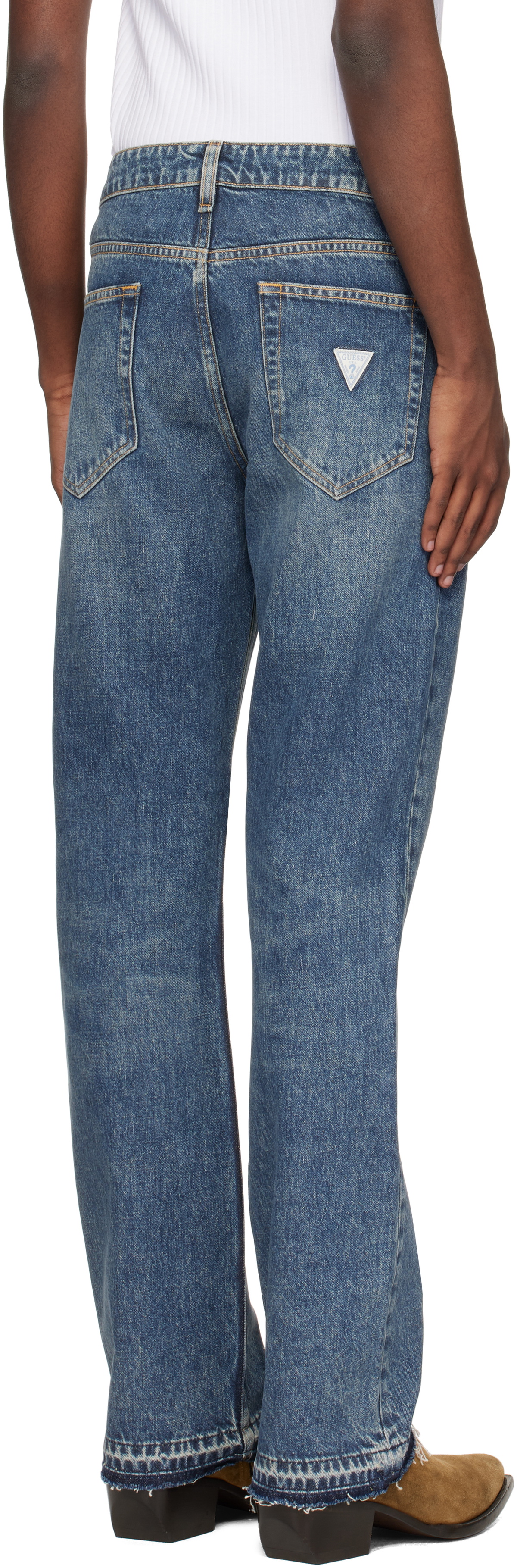 GUESS USA Blue Vintage Natural Washed Denim Jeans GUESS