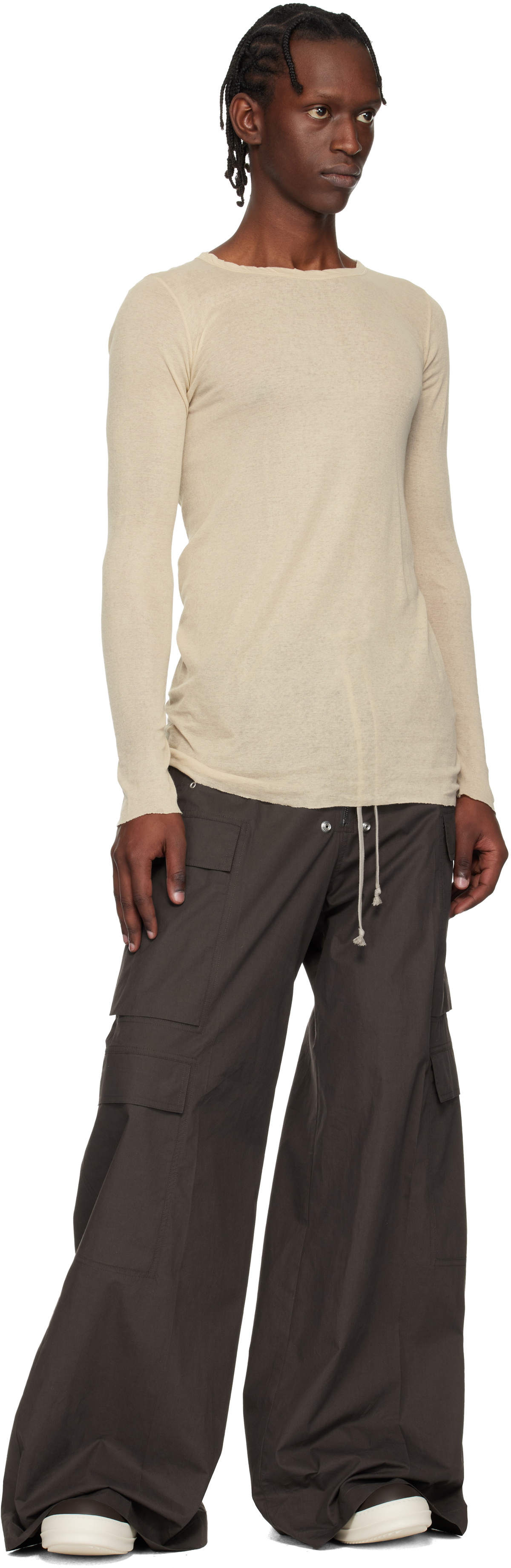 Rick Owens Brown Temple Jumbolace Geobasket Sneakers Rick Owens