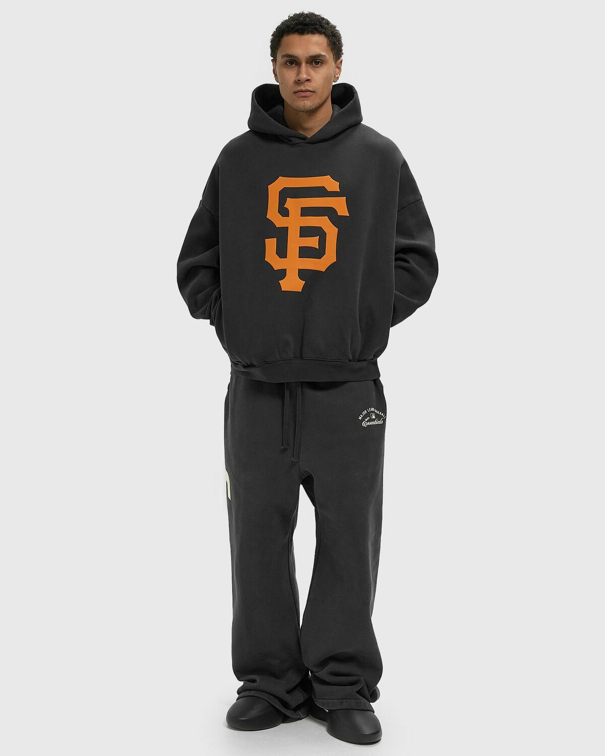 Fear of God Essentials GIANTS SPORT HOODIE Black Mens Hoody Fear Of God ...