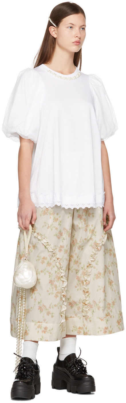 Simone Rocha White Pearl Micro Handheld Egg Bag Simone Rocha