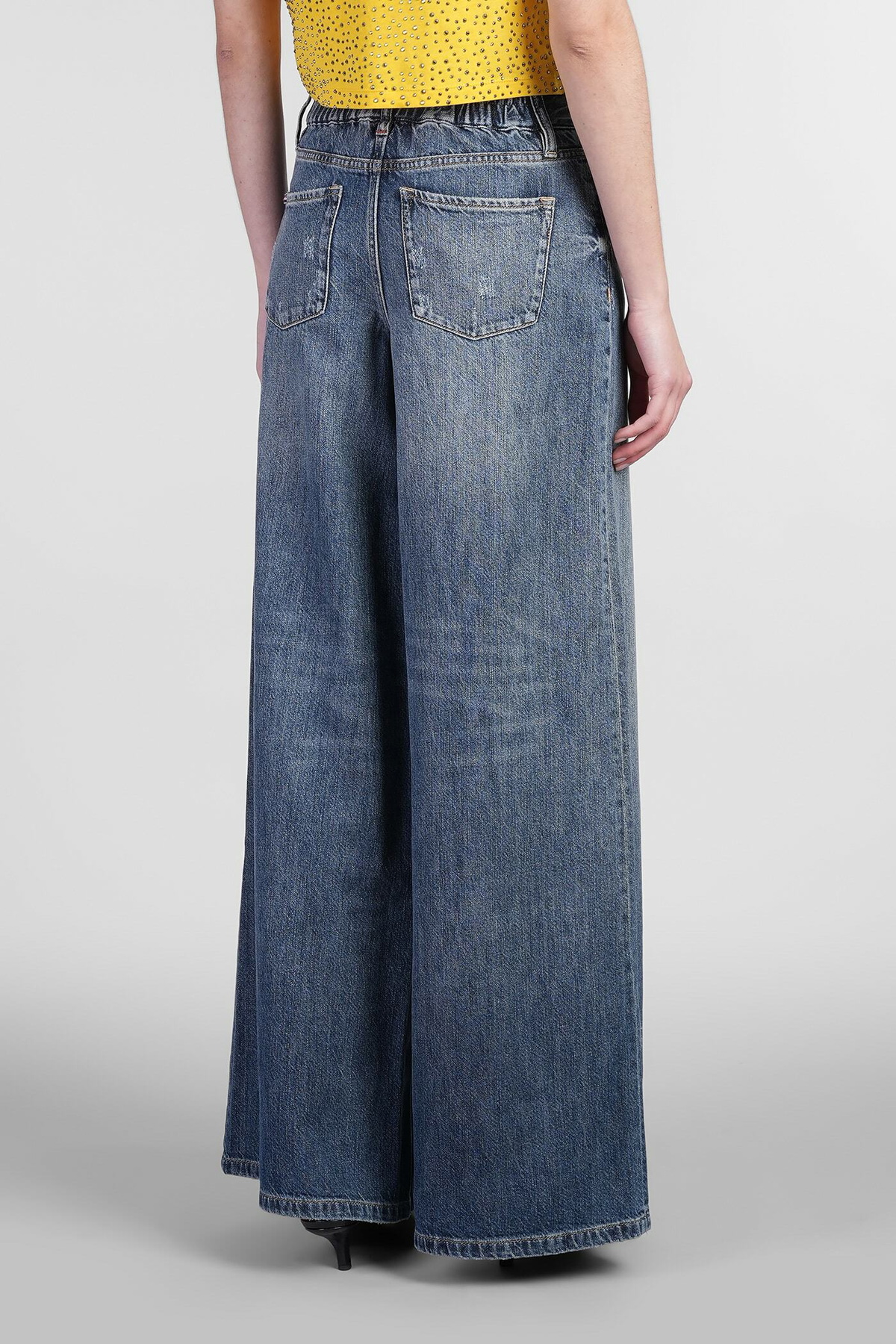 Alice + Olivia Branson Jeans In Blue Cotton Alice + Olivia