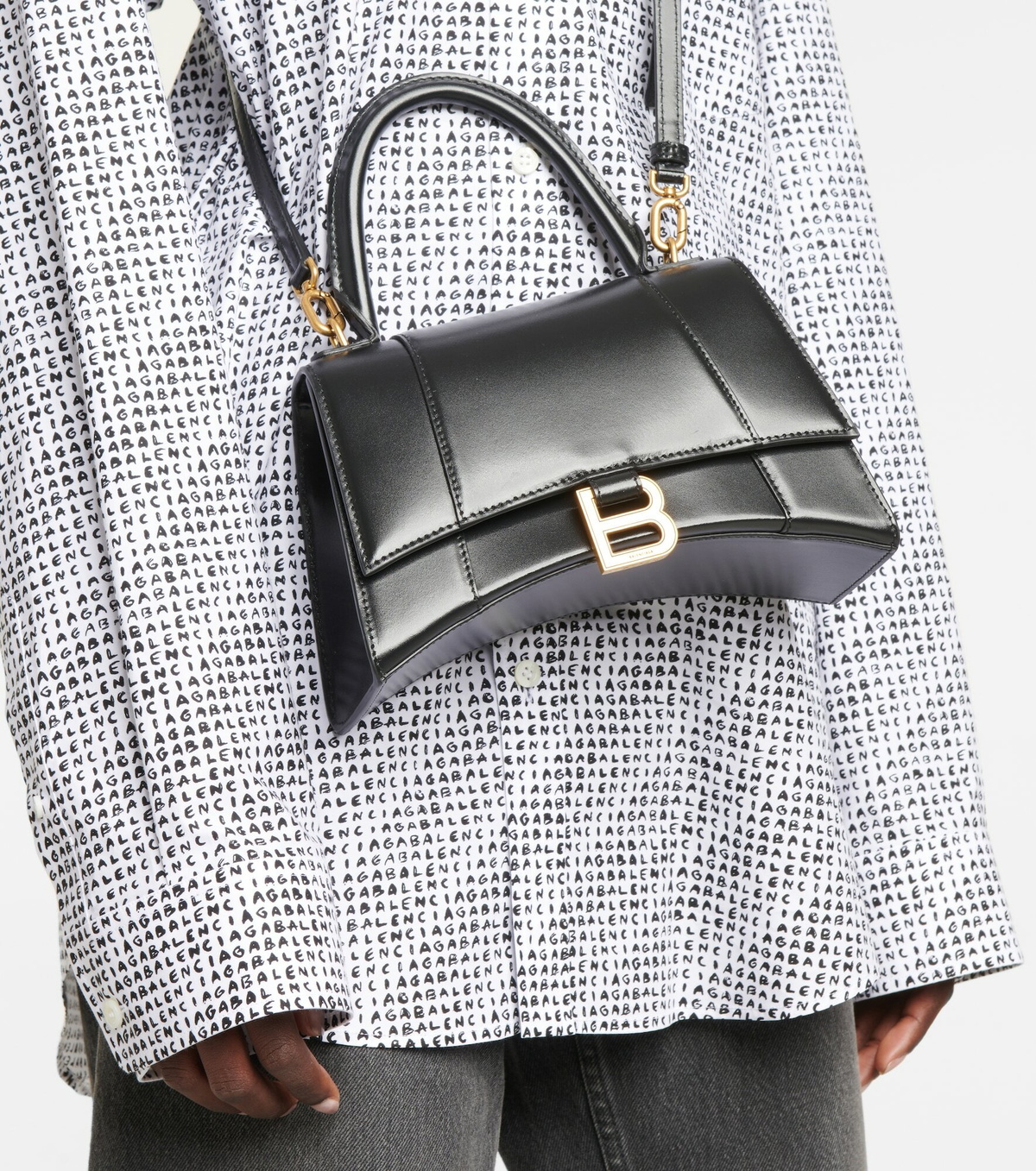 Balenciaga - Hourglass Small leather crossbody bag Balenciaga