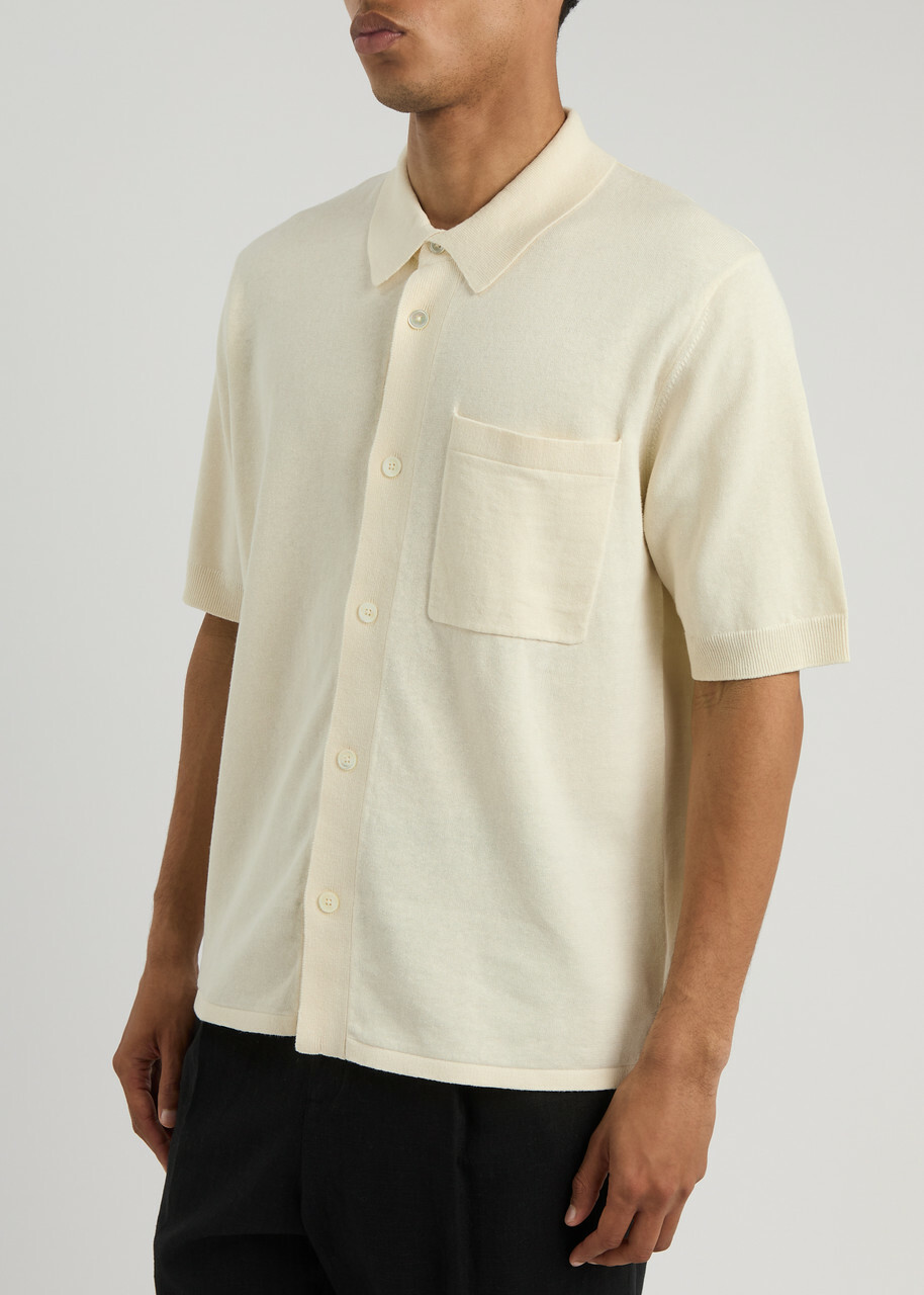 Norse Projects Rollo Linen-blend Knitted Shirt White Norse Projects