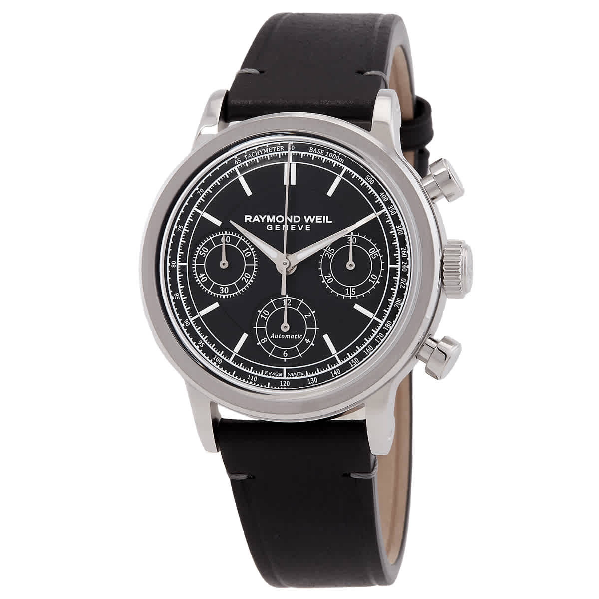 Raymond Weil Millesime Chronograph Automatic Black Dial Mens Watch 7765 ...
