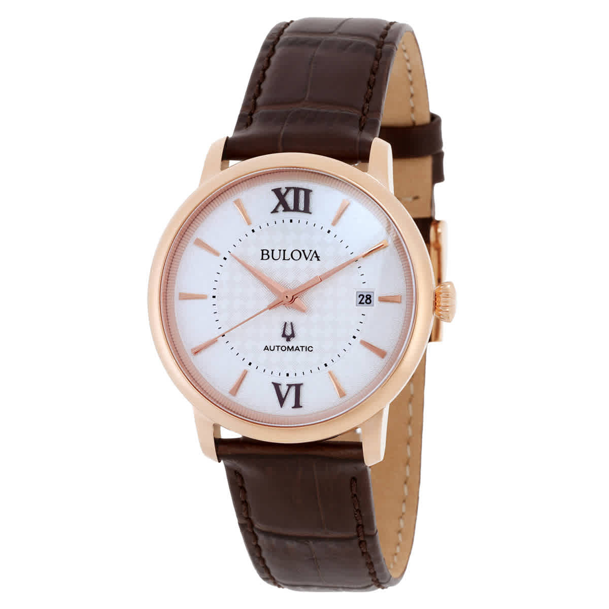 Bulova Hudson Quartz Silver-Tone Dial Mens Watch 97B225 Bulova