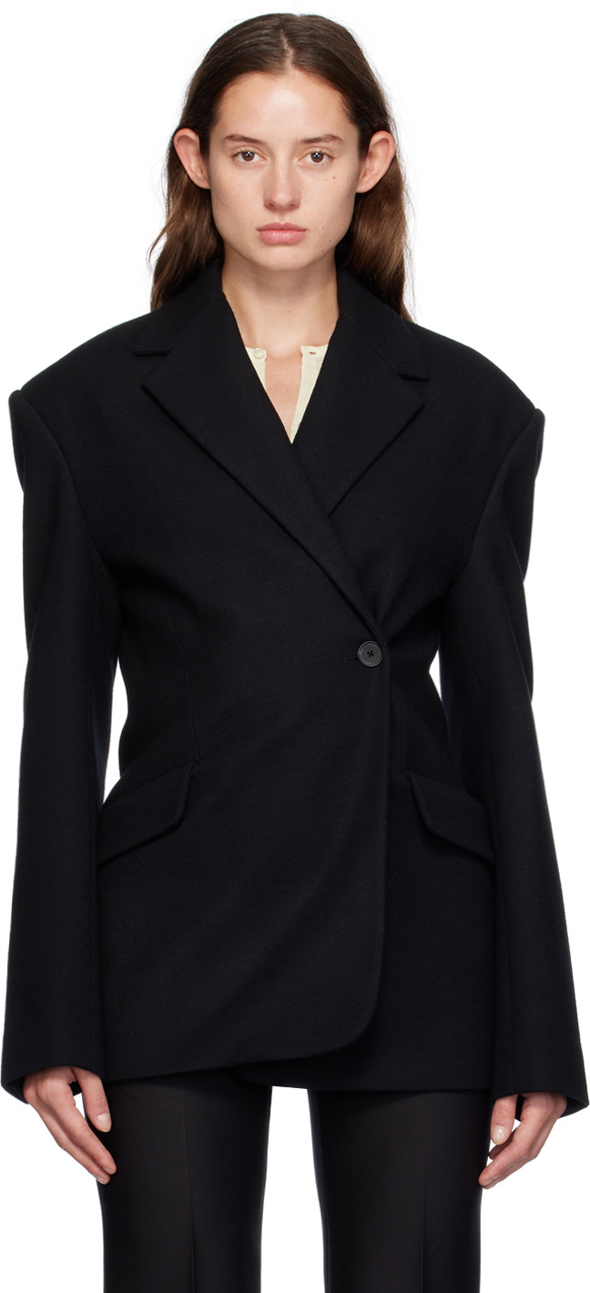 GIA STUDIOS Black Wool Blazer GIA STUDIOS