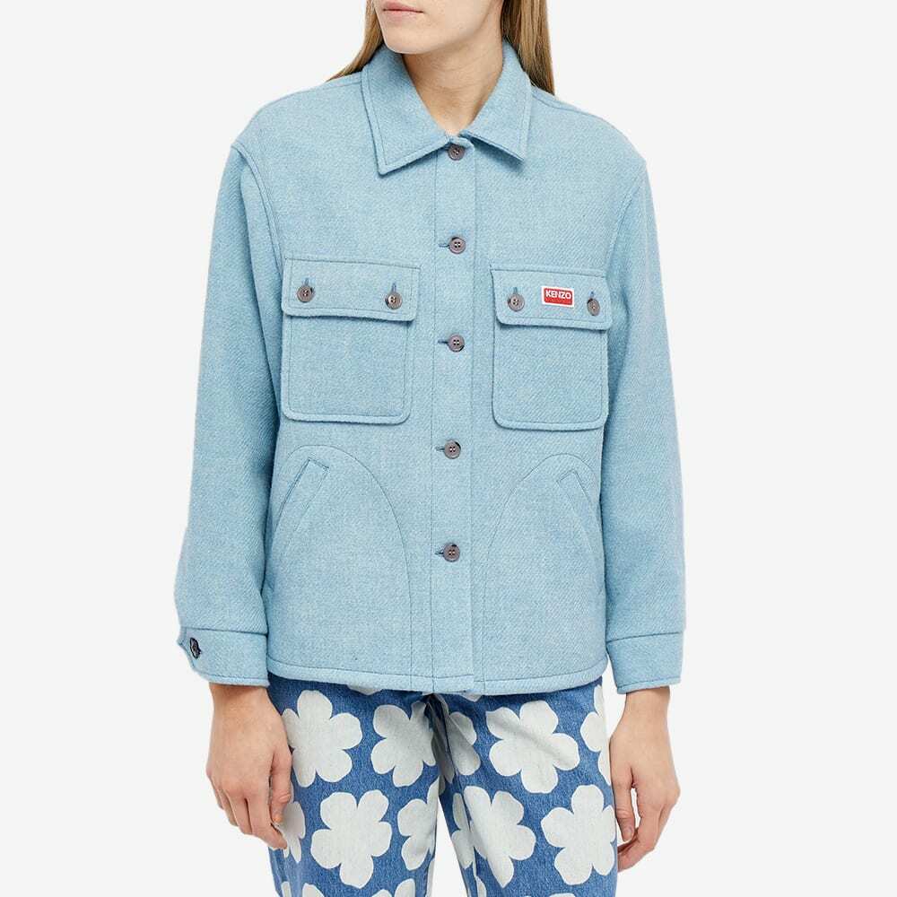 Kenzo Women's Wool Overshirt in Sky Blue Kenzo