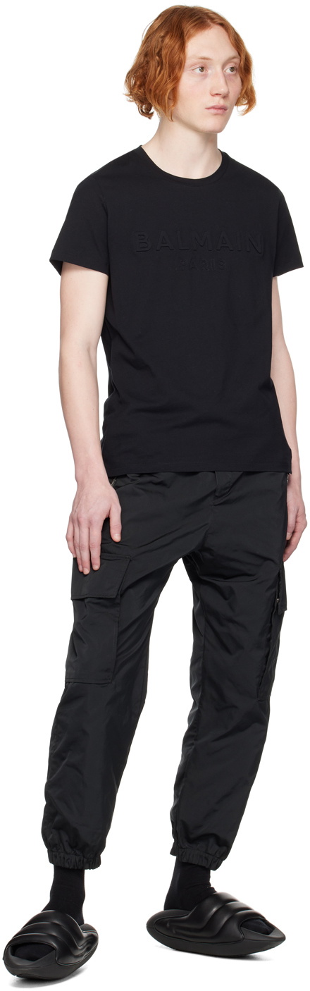 Balmain Black Embossed T-Shirt Balmain