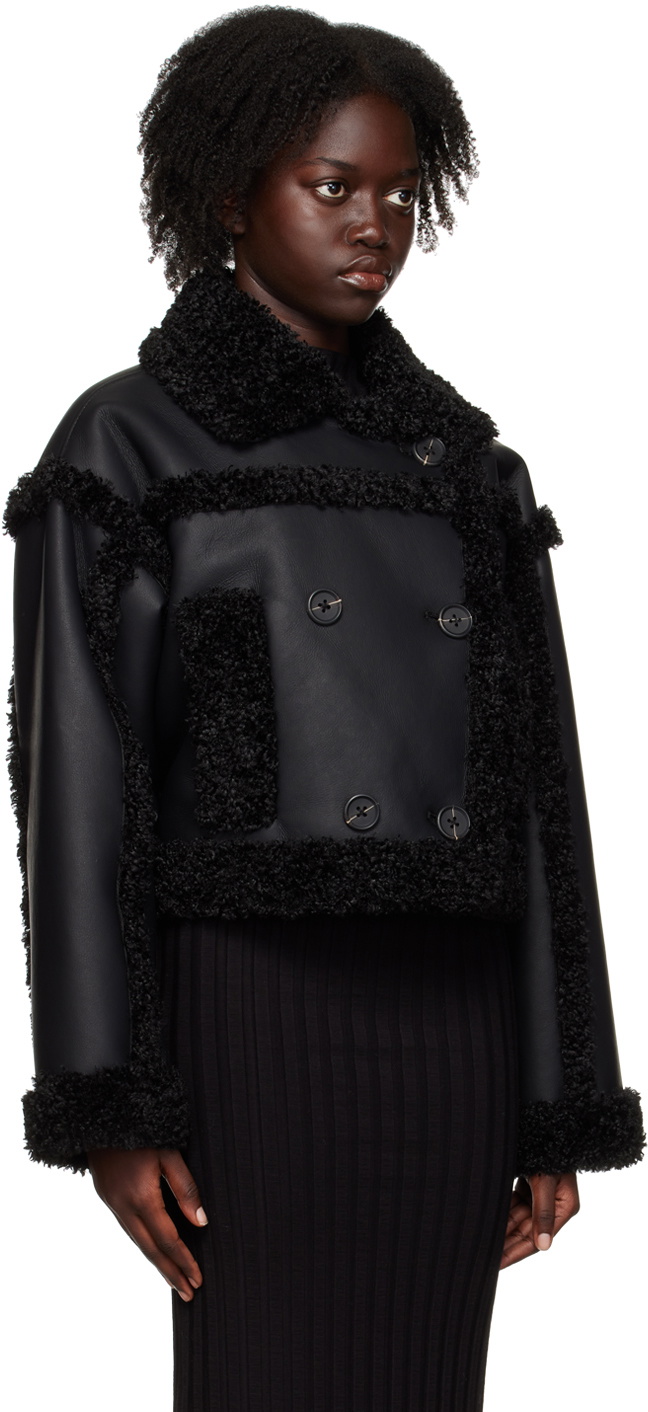 Stand Studio Black Kristy Faux-Leather Jacket Stand Studio