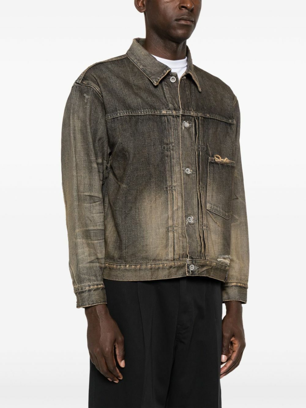 Neighborhood Distressed-Effect Denim Jacket Neighborhood