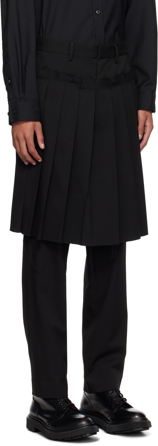 UNDERCOVER Black Layered Trousers Undercover