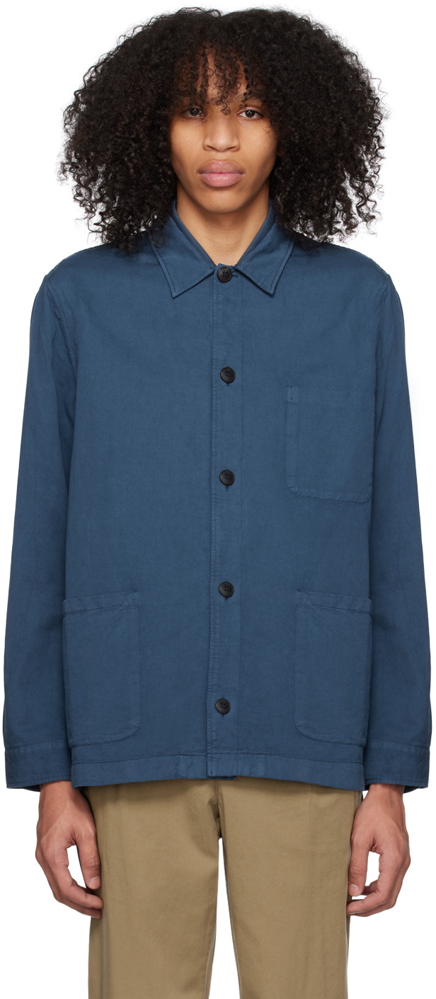 Sunspel Blue Patch Pocket Jacket Sunspel