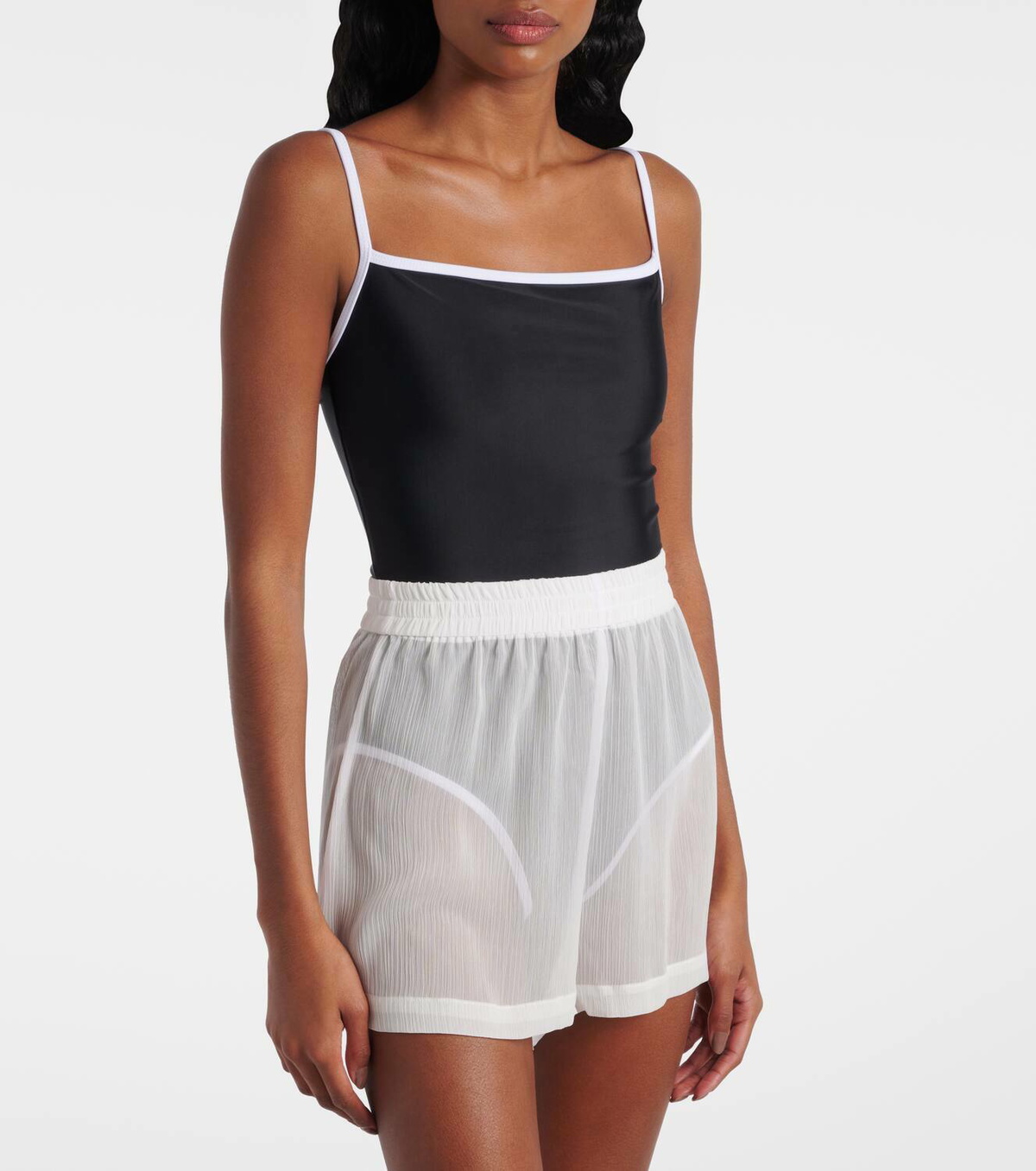 Jade Swim Sheer high-rise shorts Jade Swim