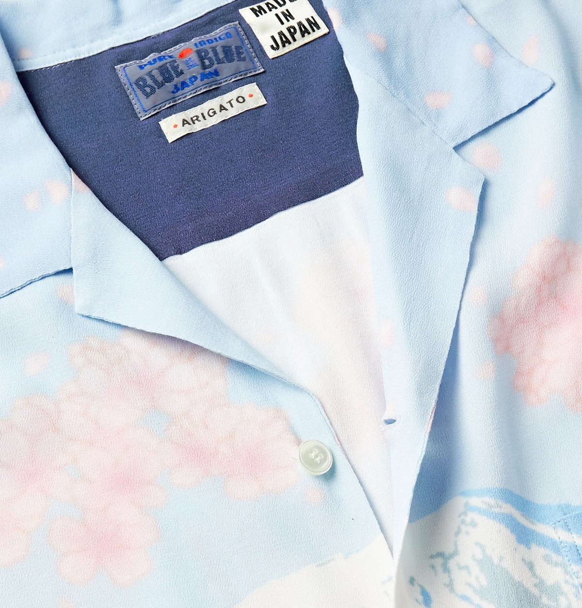 Blue Blue Japan - Camp-Collar Printed Woven Shirt - Blue Blue Blue Japan