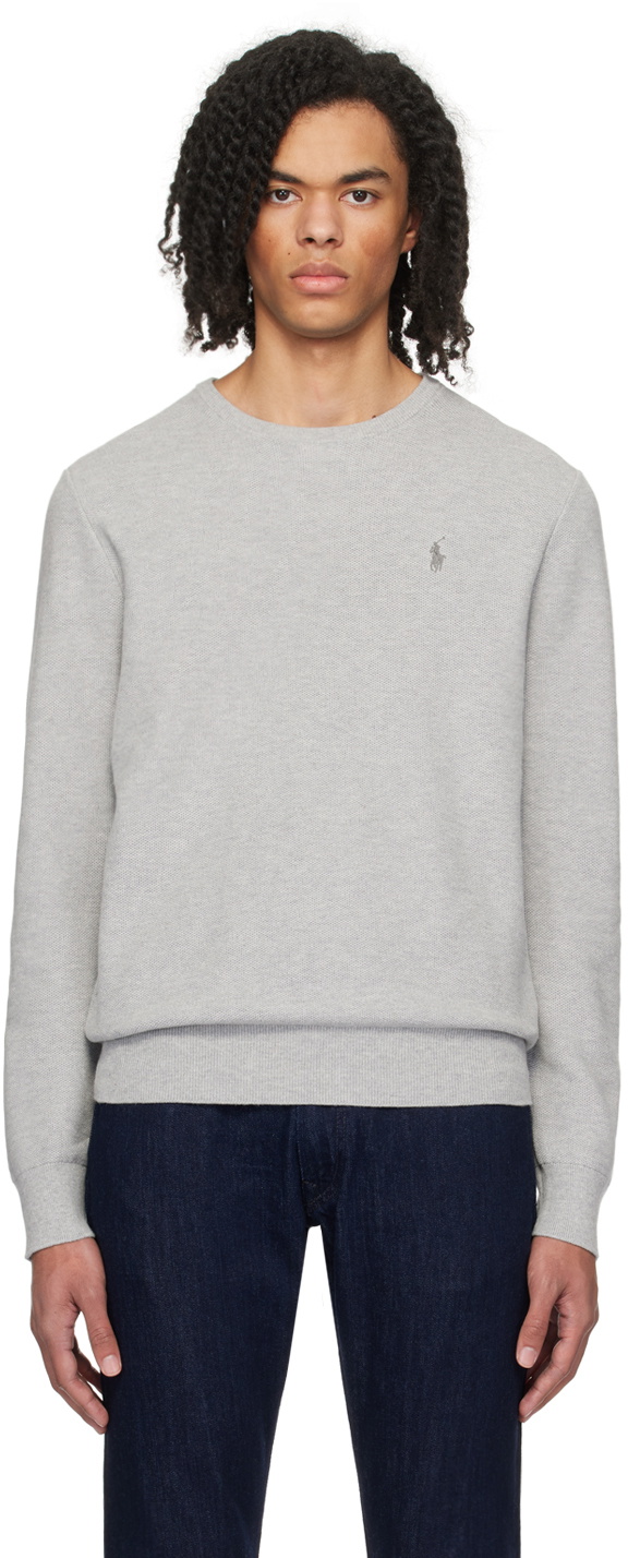 Polo Ralph Lauren Gray Textured Sweater Polo Ralph Lauren