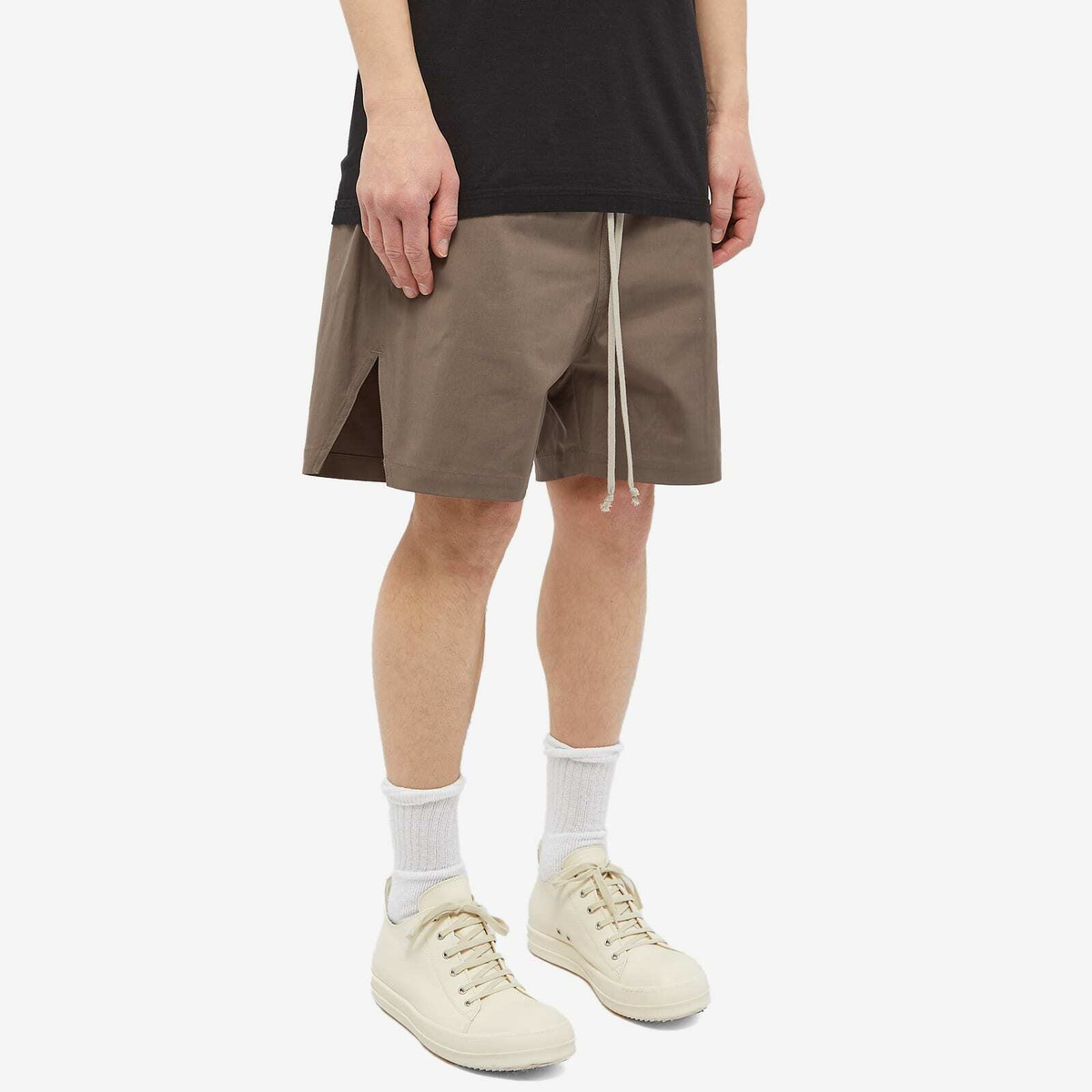 Rick Owens Men's Canvas Boxer Short in Dust Rick Owens