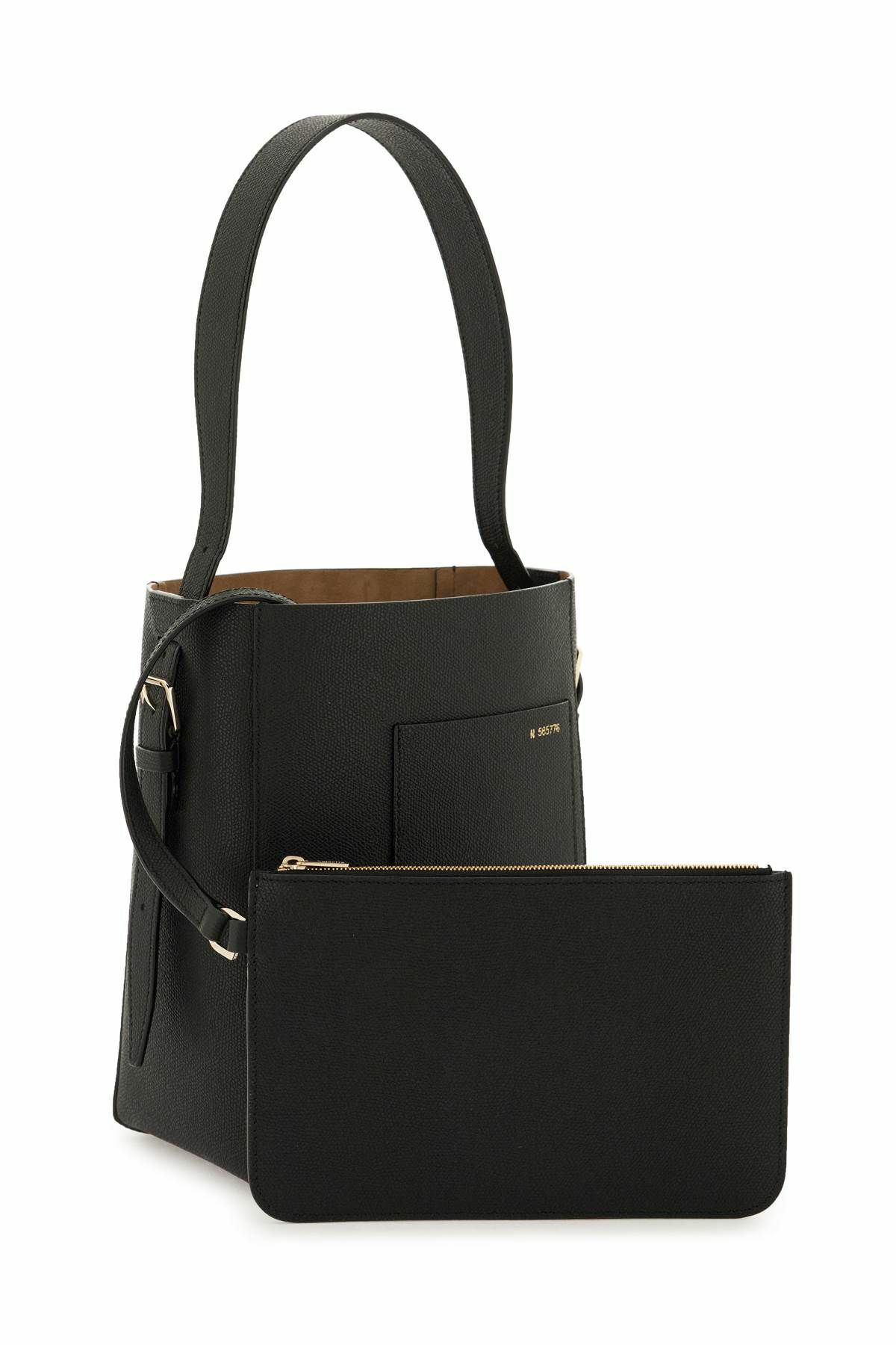 VALEXTRA soft mini bucket bag Black Valextra