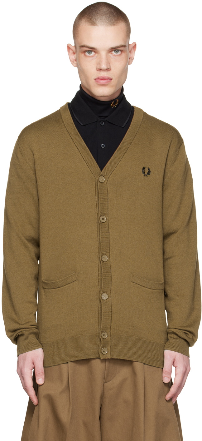 Fred Perry Khaki Classic Cardigan Fred Perry