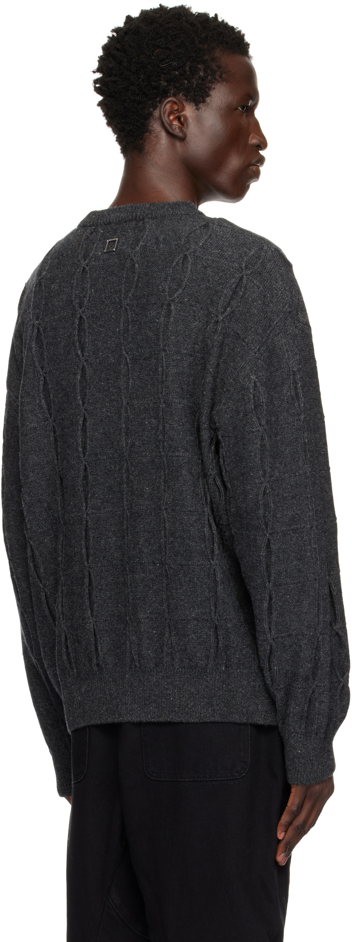 WOOYOUNGMI Gray Weaving Detail Sweater Wooyoungmi