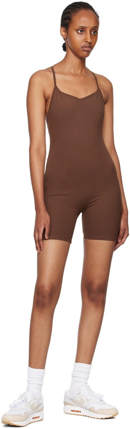 Girlfriend Collective Brown Barre Unitard Girlfriend Collective