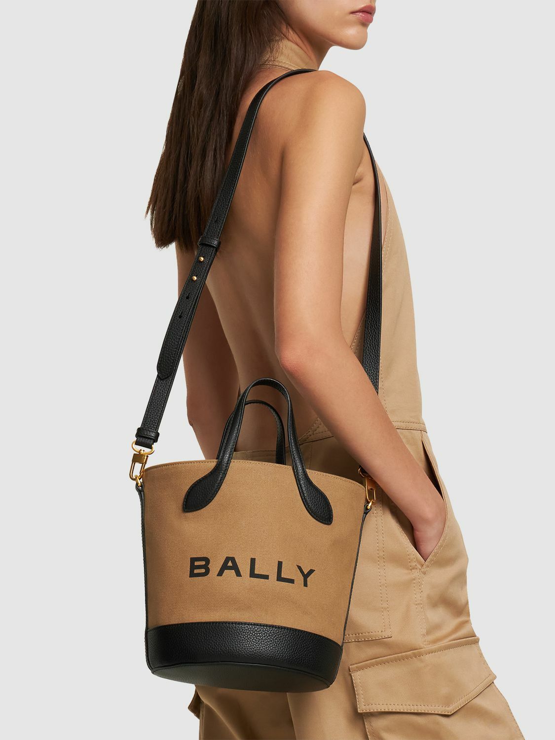BALLY - Bar 8 Hours Organic Cotton Bucket Bag Bally