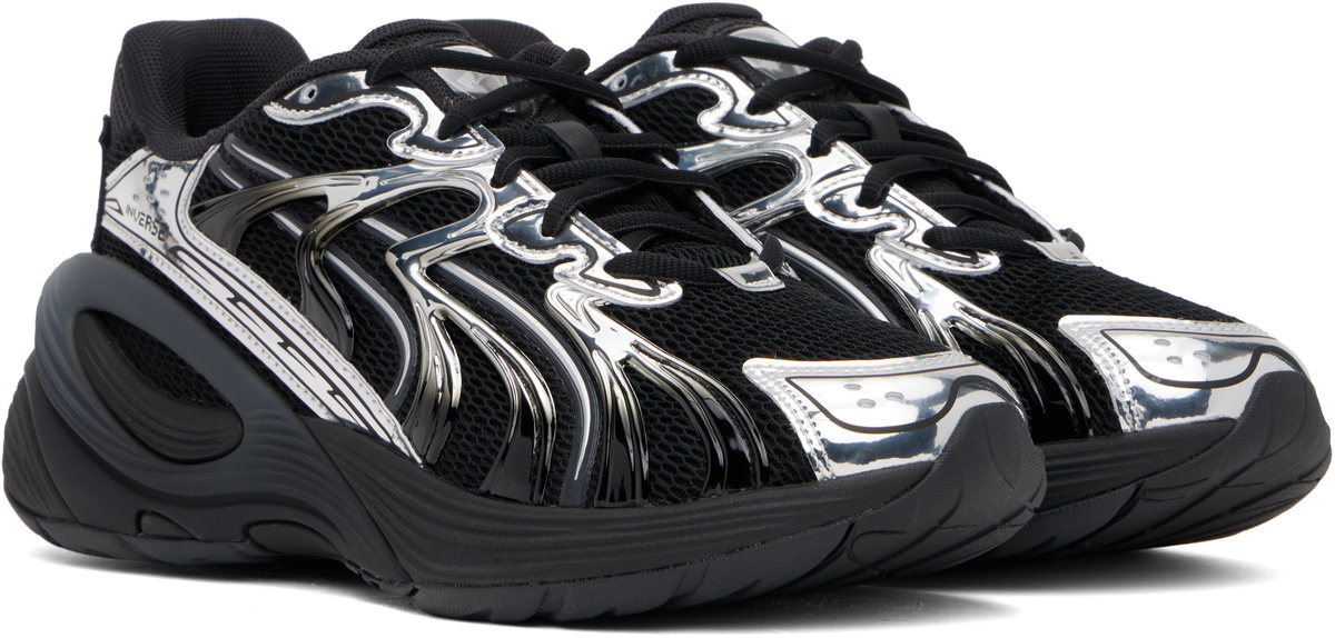 PUMA Black & Silver Inverse Dimension Sneakers Puma