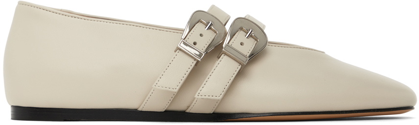 Le Monde Beryl Off-White Claudia Ballerina Flats Le Monde Beryl