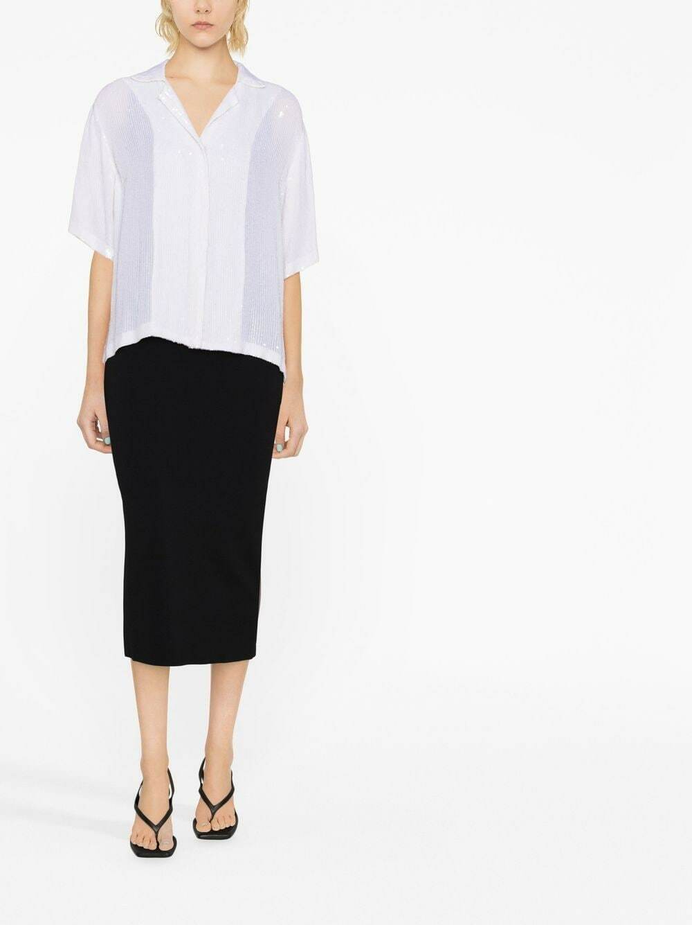 PAROSH - Sequinned Short Sleeve Shirt Parosh
