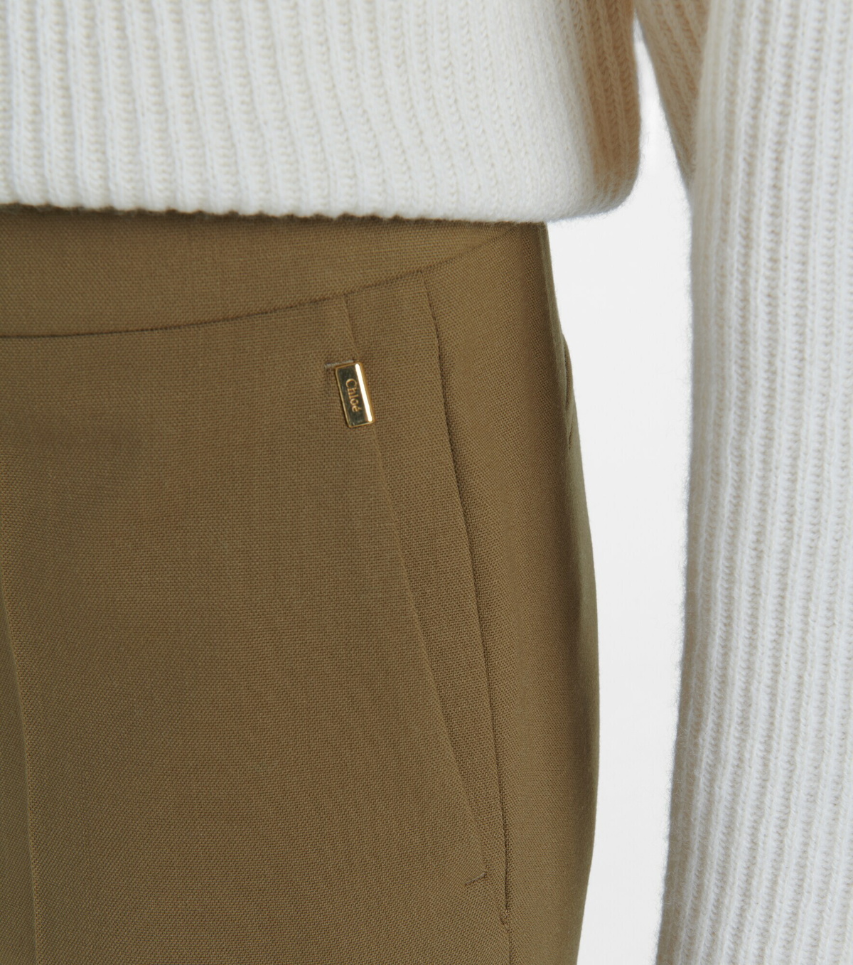 Chloe - Cropped slim stretch-wool pants Chloe