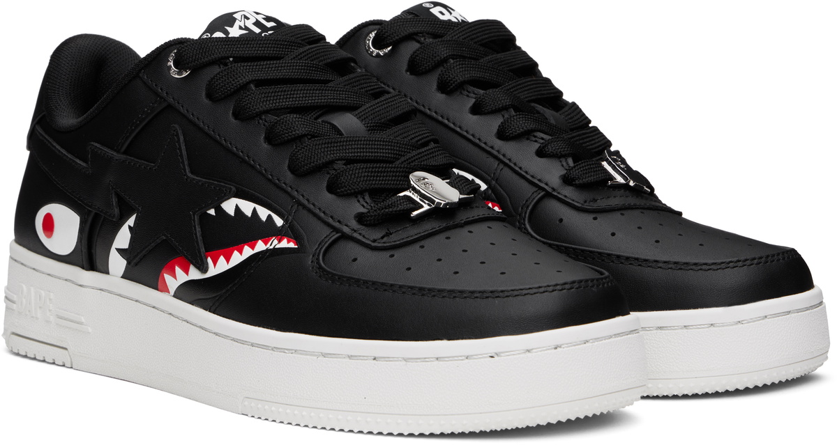BAPE Black STA Shark Sneakers A Bathing Ape