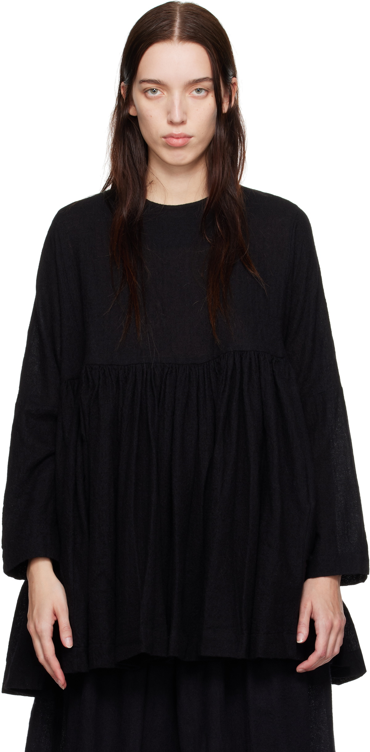 CASEY CASEY Black PYJ Rouch Blouse CASEY CASEY