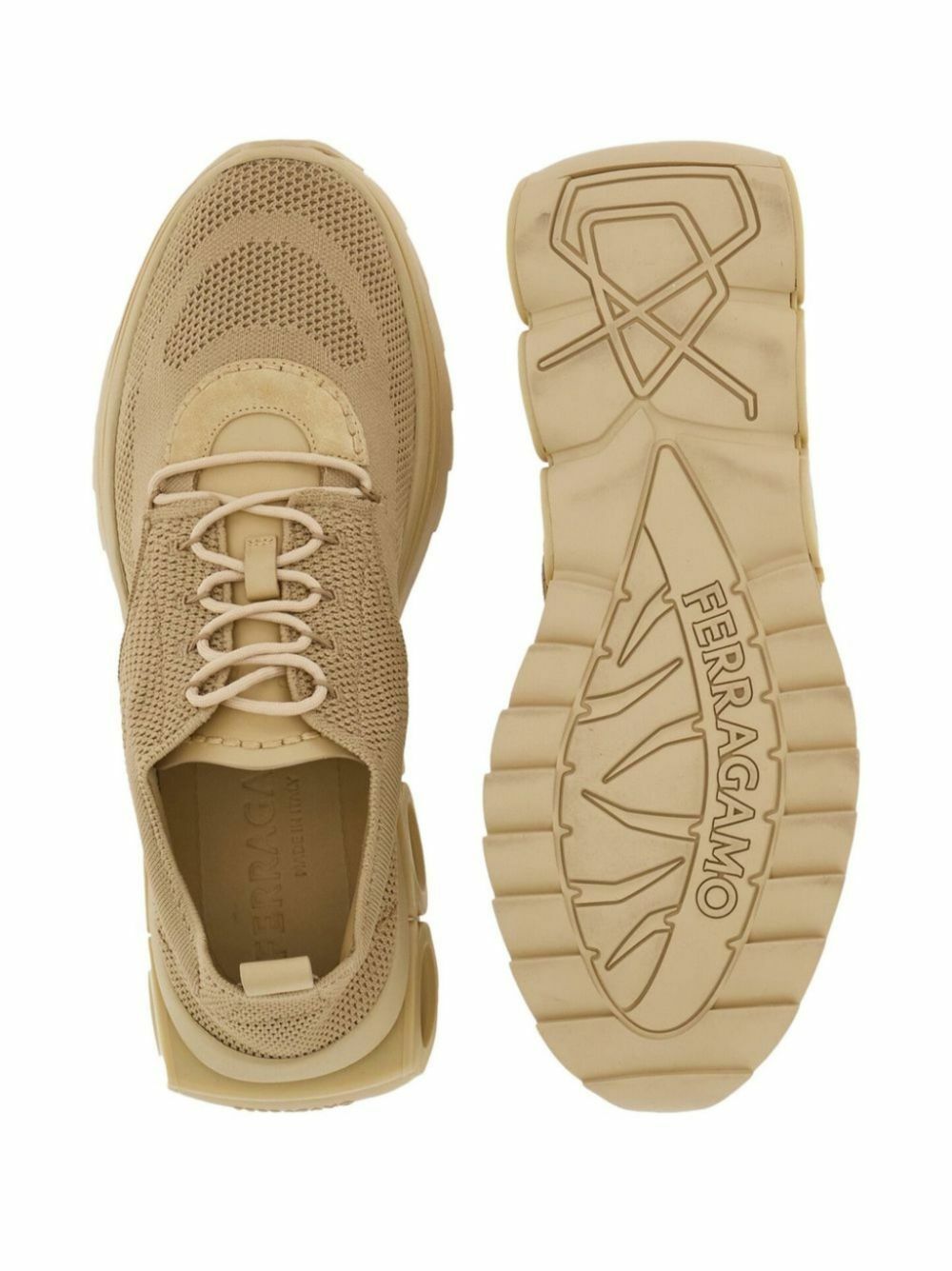 Ferragamo Neutral Nima Running Sneakers Salvatore Ferragamo