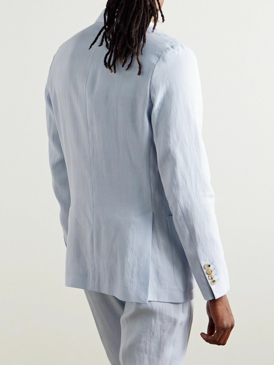 Paul Smith - Unstructured Linen Suit Jacket - Blue Paul Smith