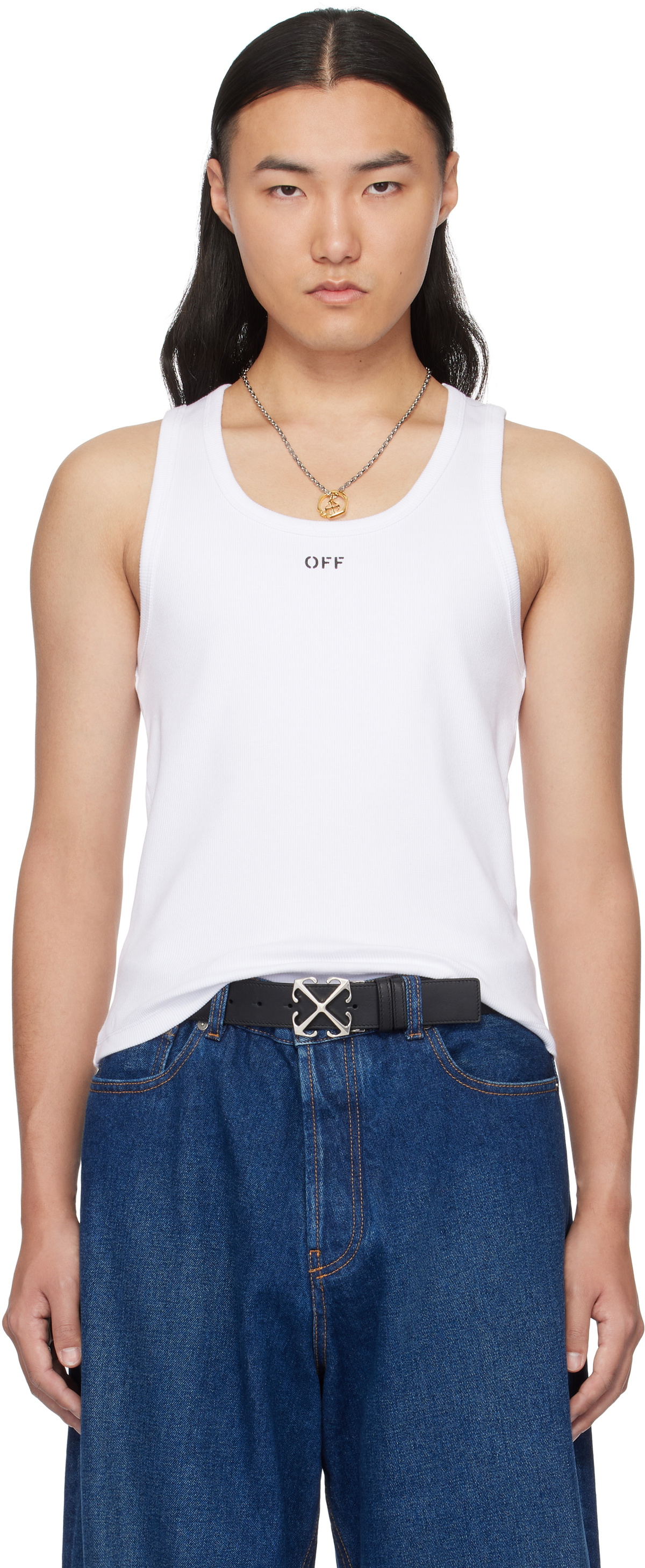 Off-White White 'Off' Stamp Rib Tank Top Off-White