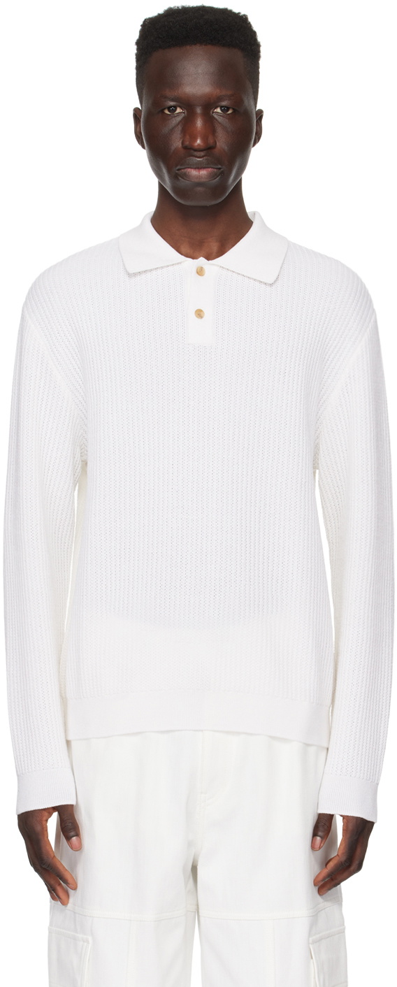 Solid Homme Off-White Button Polo Solid Homme