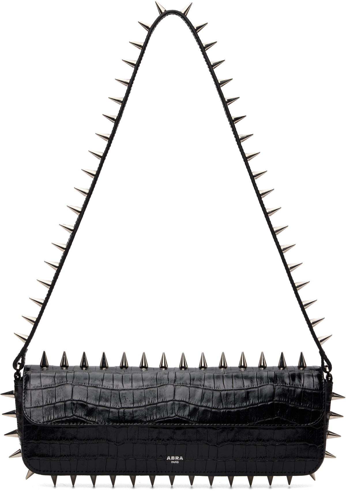 ABRA Black Spike Baguette Bag ABRA