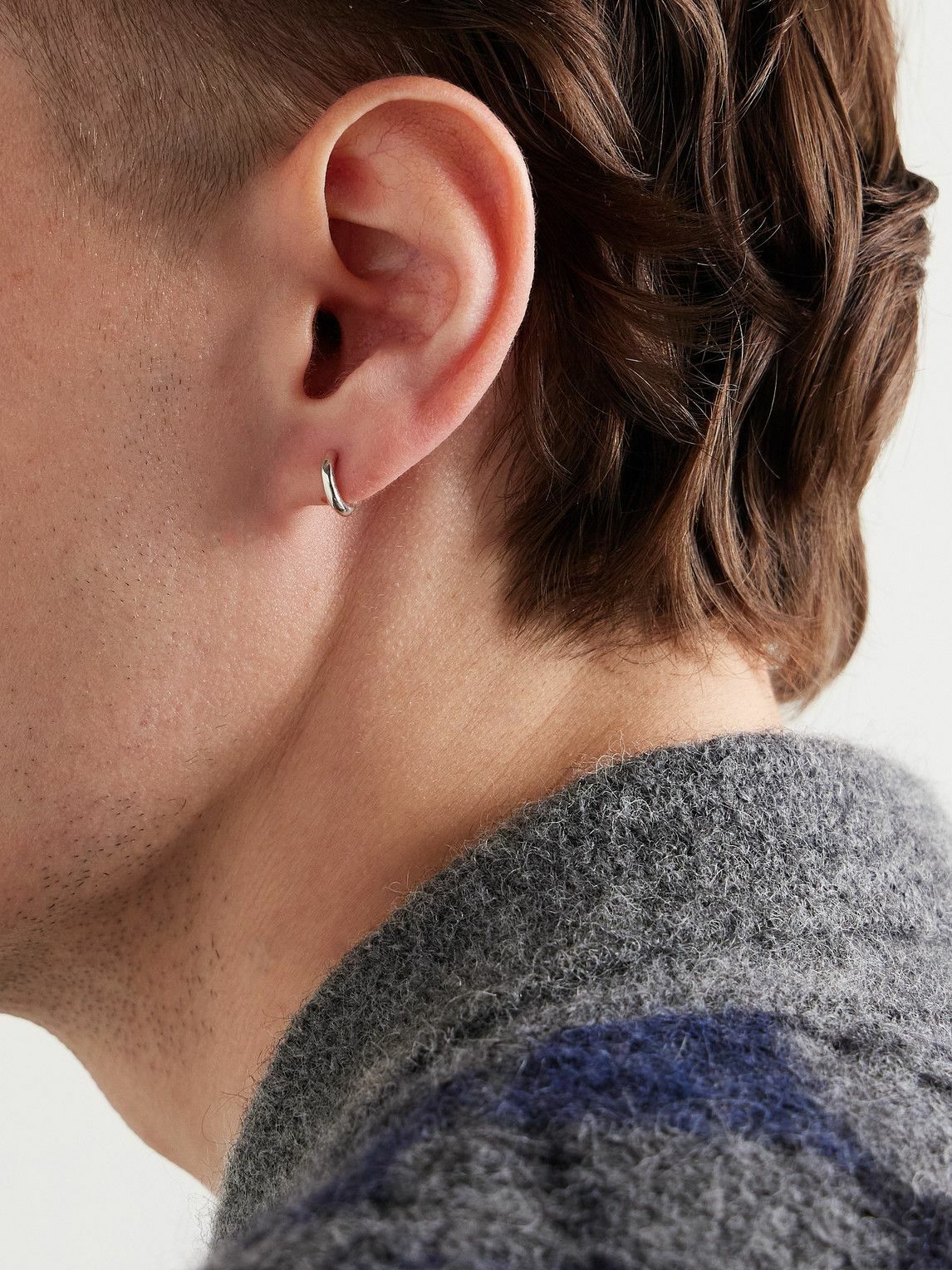Le Gramme - 0.4g Recycled Sterling Silver Single Hoop Earring Le Gramme