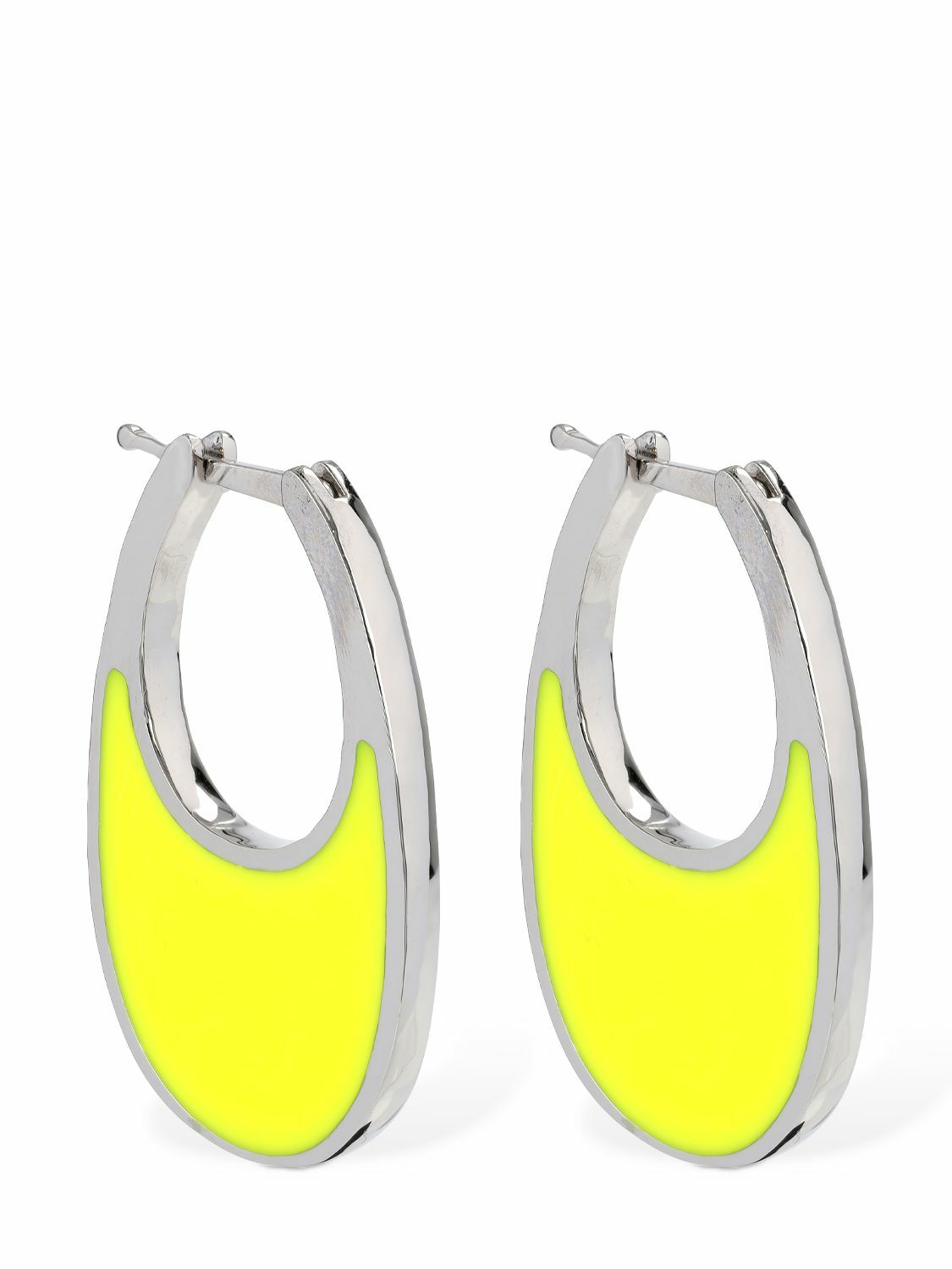 COPERNI - Medium Swipe Lacquered Earrings Coperni