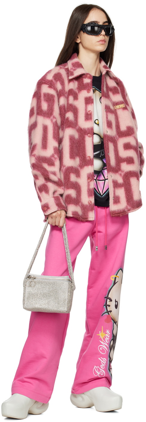 GCDS Black Hello Kitty Edition Oversized T-Shirt GCDS