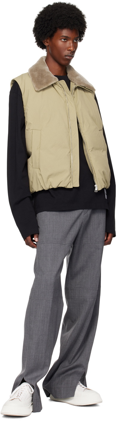 Nanushka Beige Mexim Faux-Fur Down Vest Nanushka