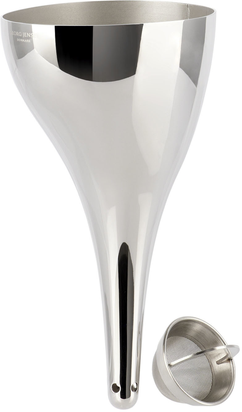 Georg Jensen Stainless Steel Sky Wine Aerating Funnel & Filter Georg Jensen