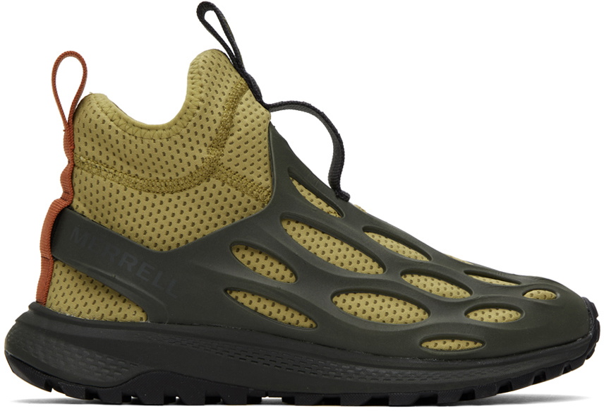 Merrell 1TRL Khaki & Green Hydro Runner Mid GTX Sneakers Merrell 1TRL