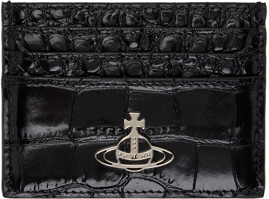 Vivienne Westwood Black Crocodile Card Holder Vivienne Westwood